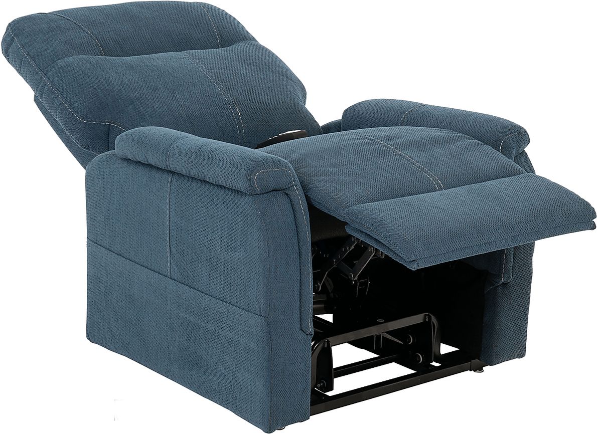 Baltruso Blue Lift Chair Power Recliner - Rooms To Go