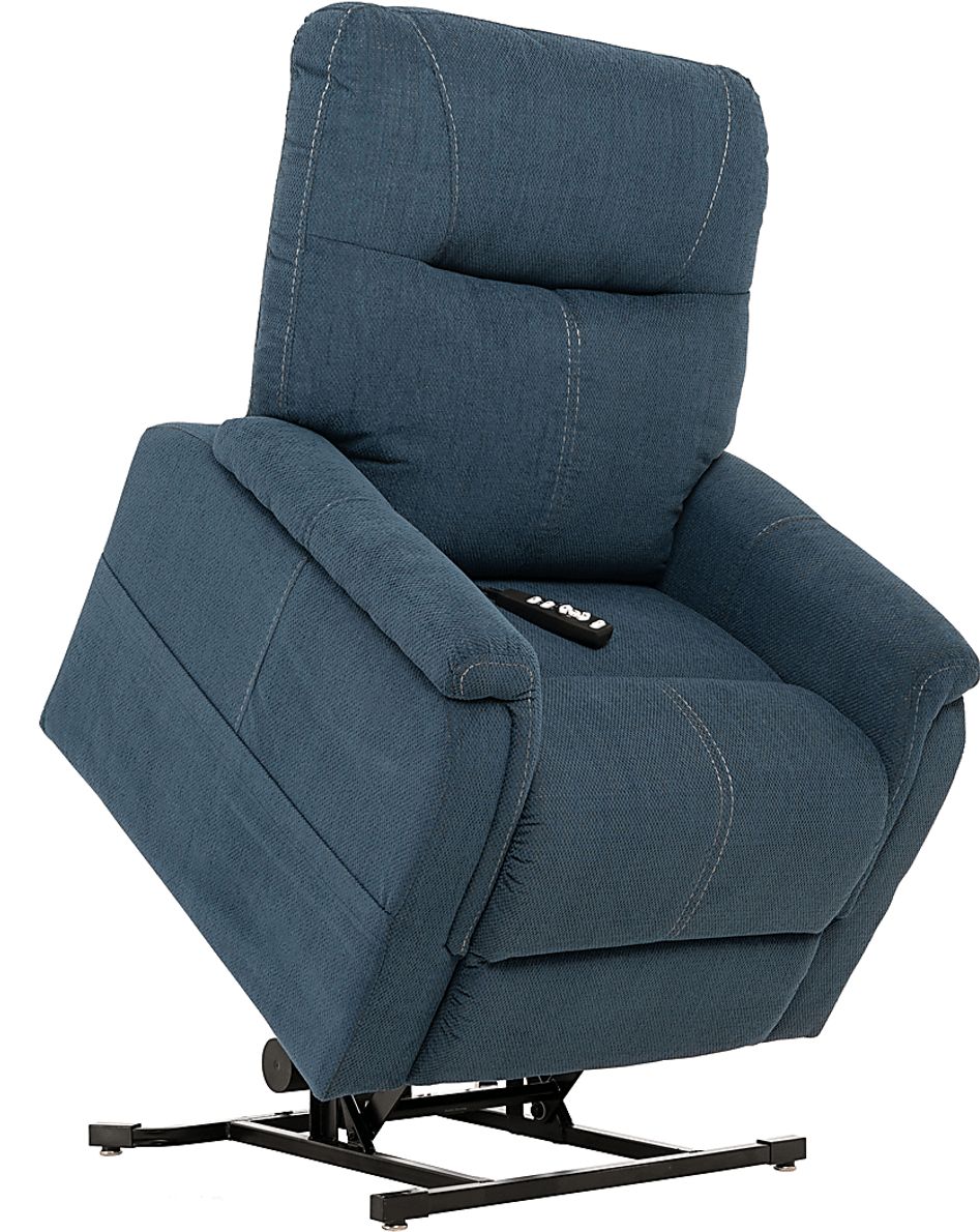 Baltruso Blue Lift Chair Power Recliner - Rooms To Go