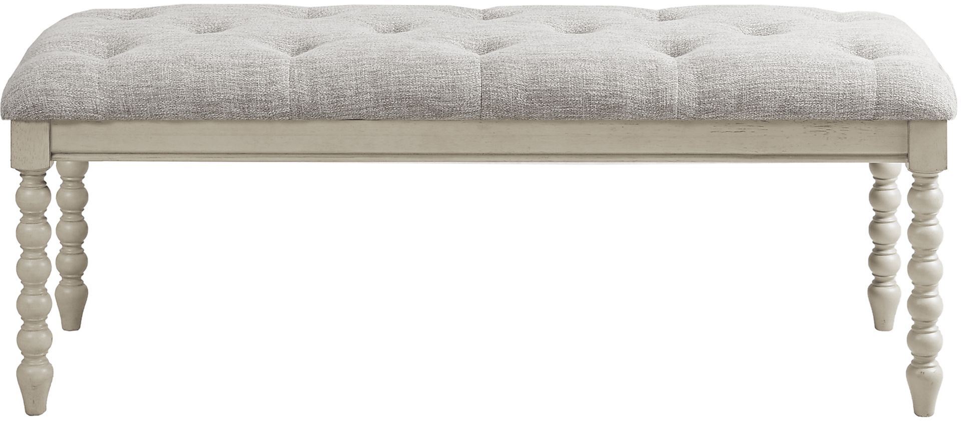 Bammel Light Gray Polyester Fabric Bench | Rooms to Go