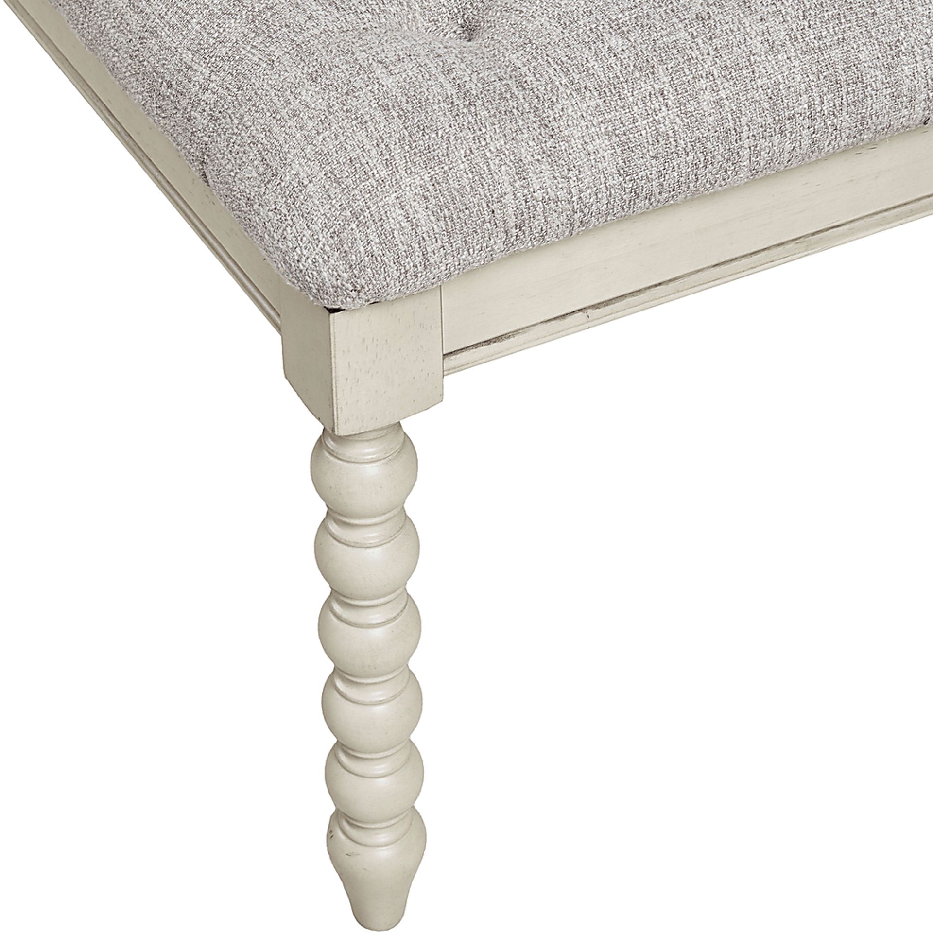 Bammel Light Gray Polyester Fabric Bench | Rooms to Go