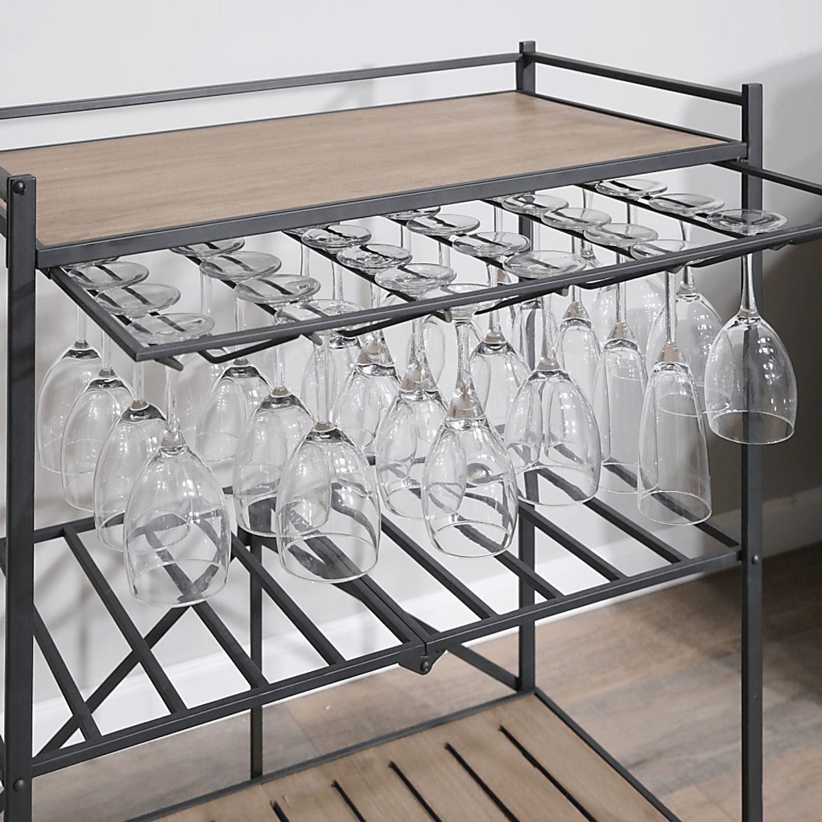 Bangerter Taupe Beige Bar Cart | Rooms to Go