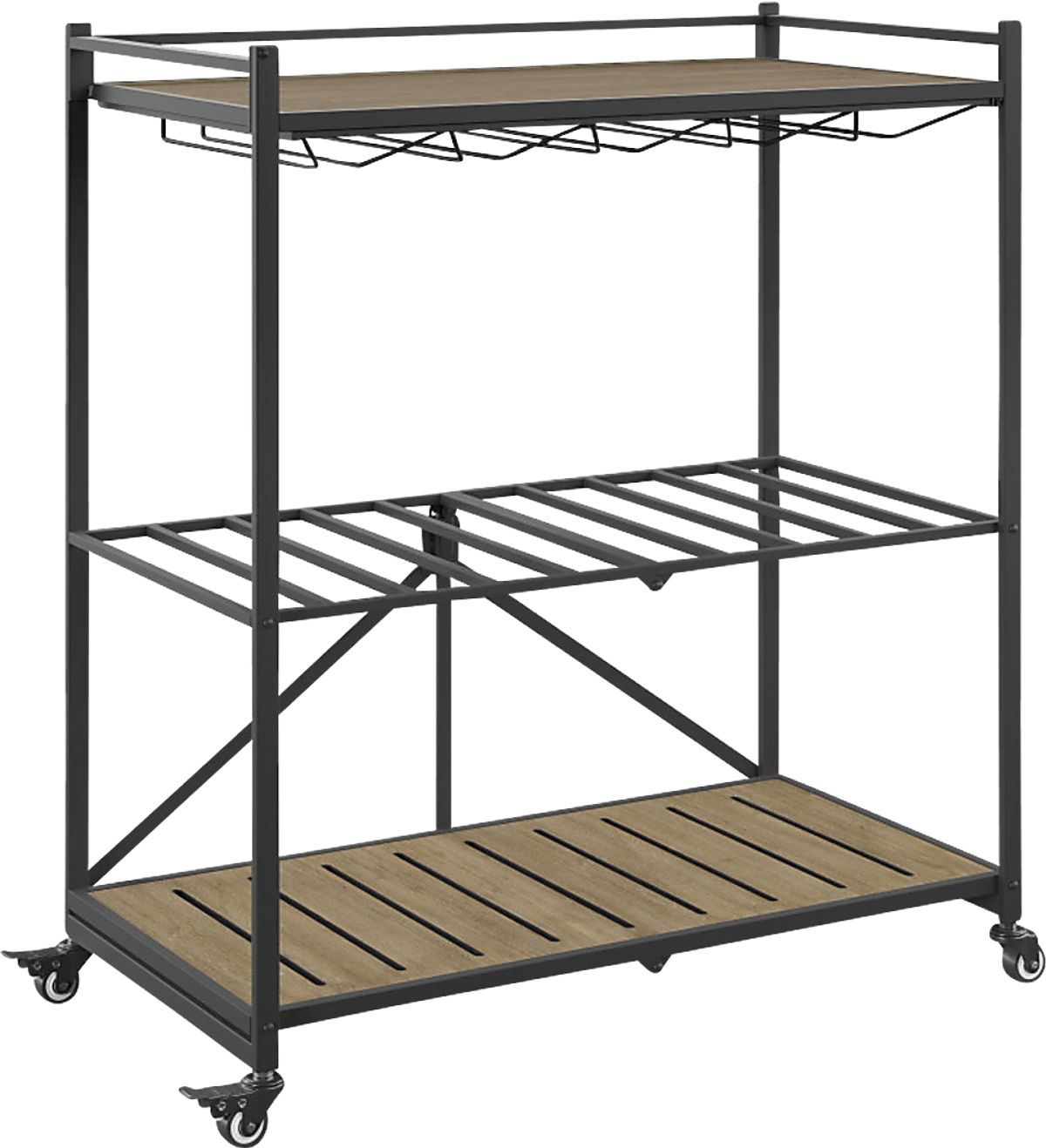 Bangerter Taupe Beige Bar Cart | Rooms to Go
