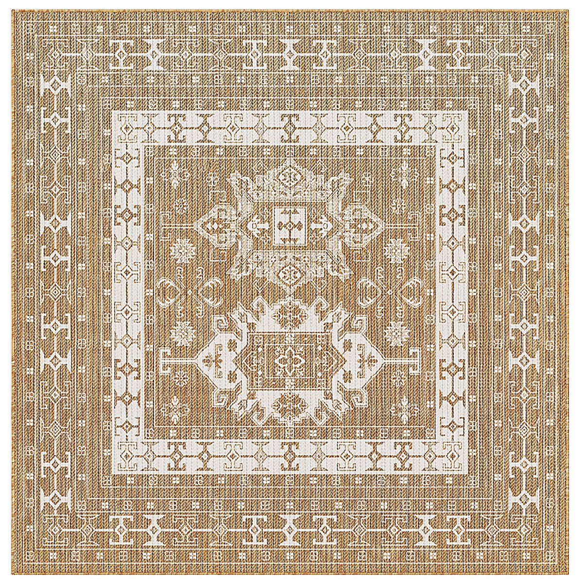 Bannigan Natural Beige,White Outdoor Rugs | Rooms to Go