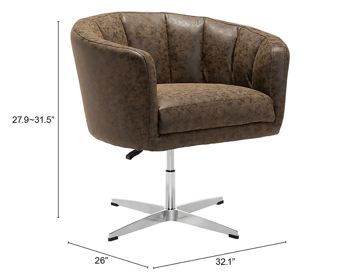 Banoffee Coffee Office Chair - Rooms To Go