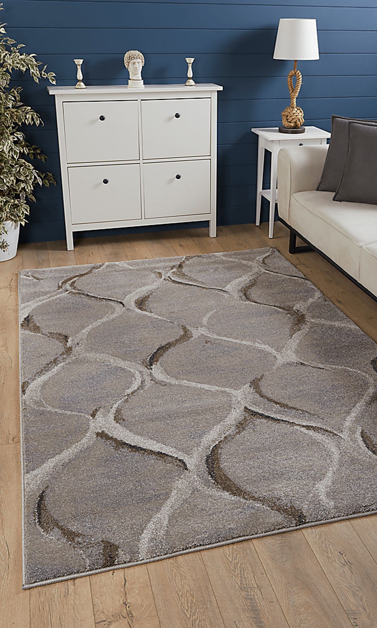 Banstino Slate Gray Rugs | Rooms to Go