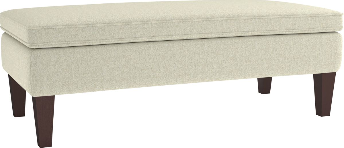 Bantom Beige Acrylic,Polyester,Polyurethane Fabric Storage Ottoman ...