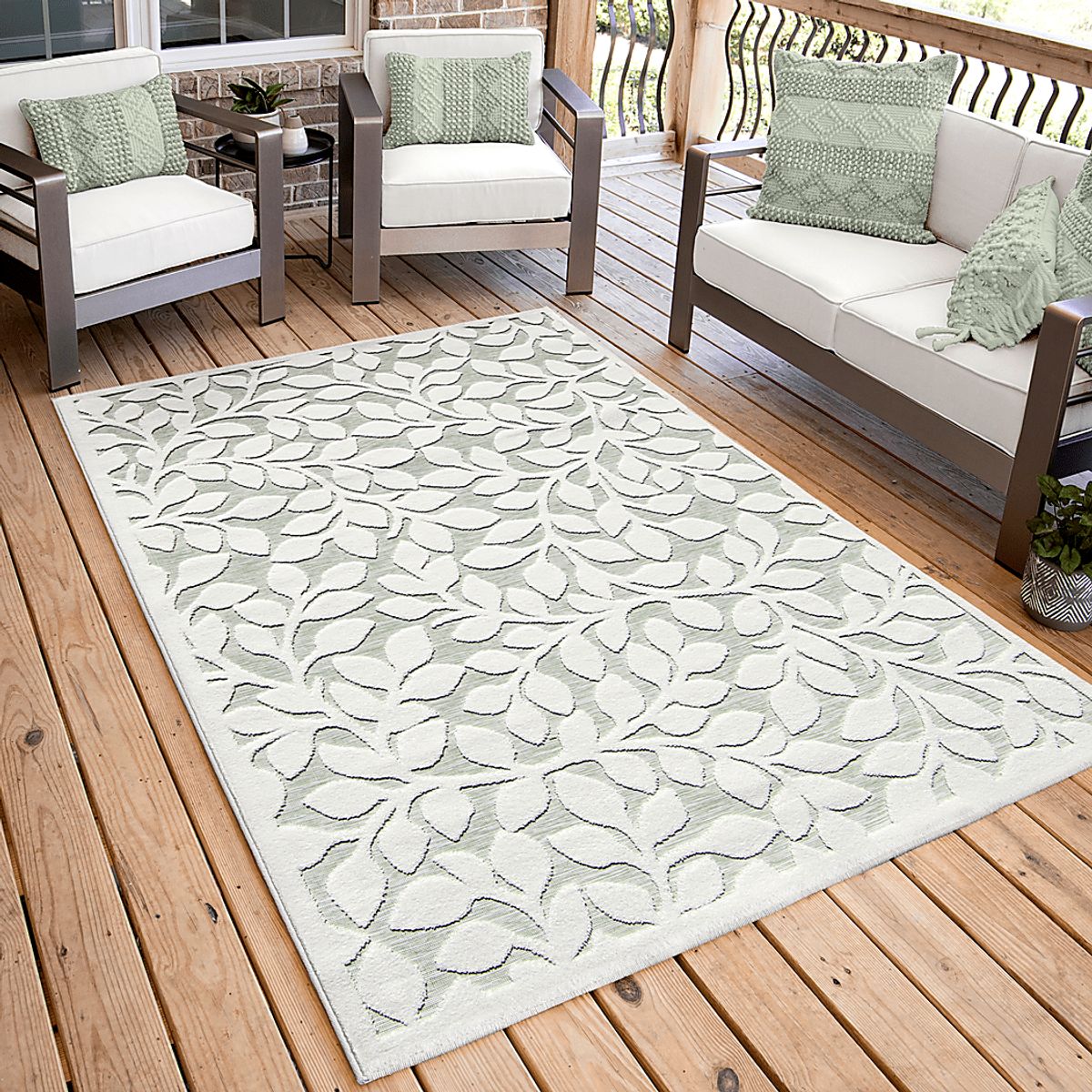Barfelt White Polypropylene Fabric Rug | Rooms to Go