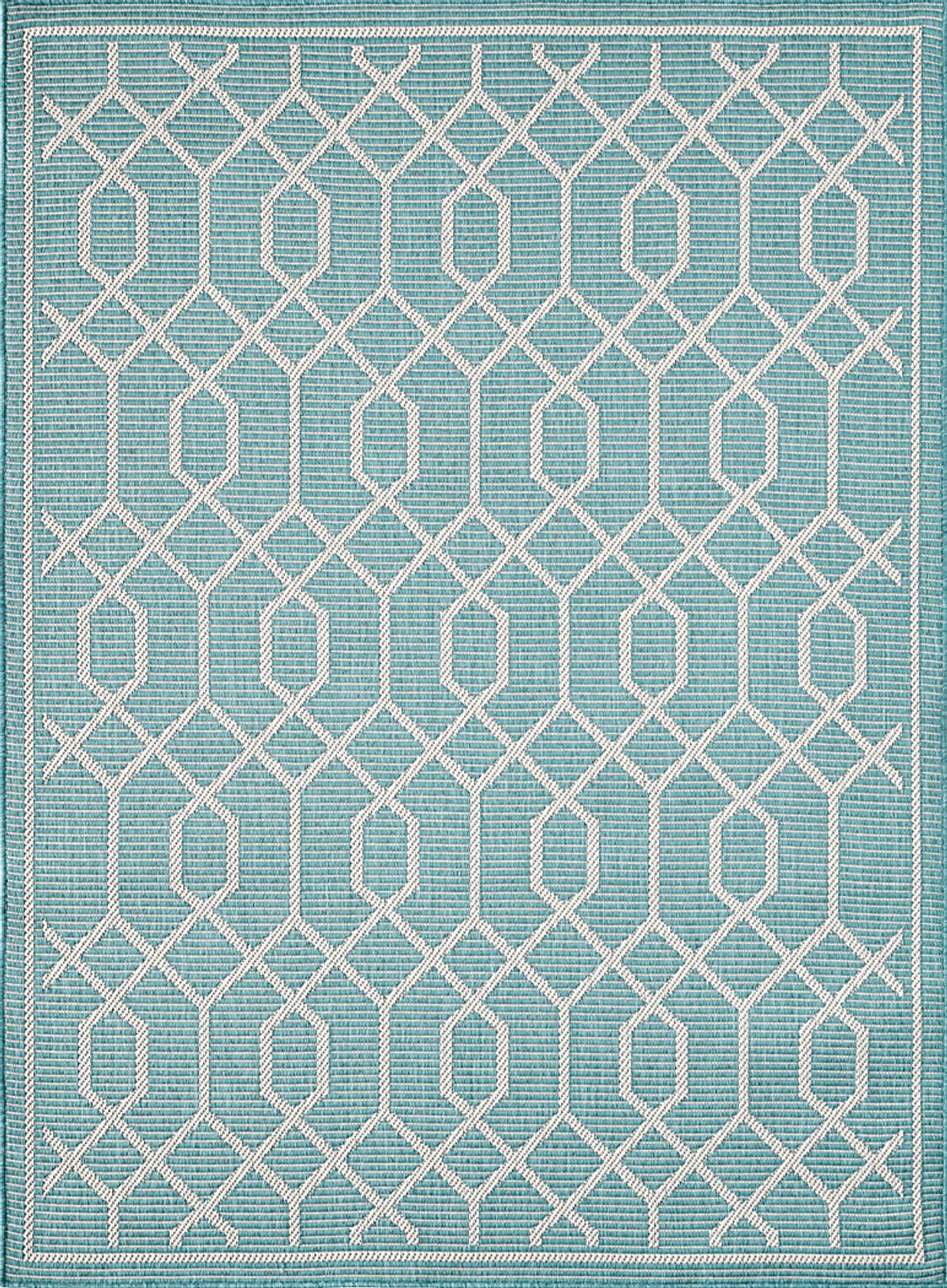 Barika Teal Blue,Green Outdoor Rugs | Rooms to Go
