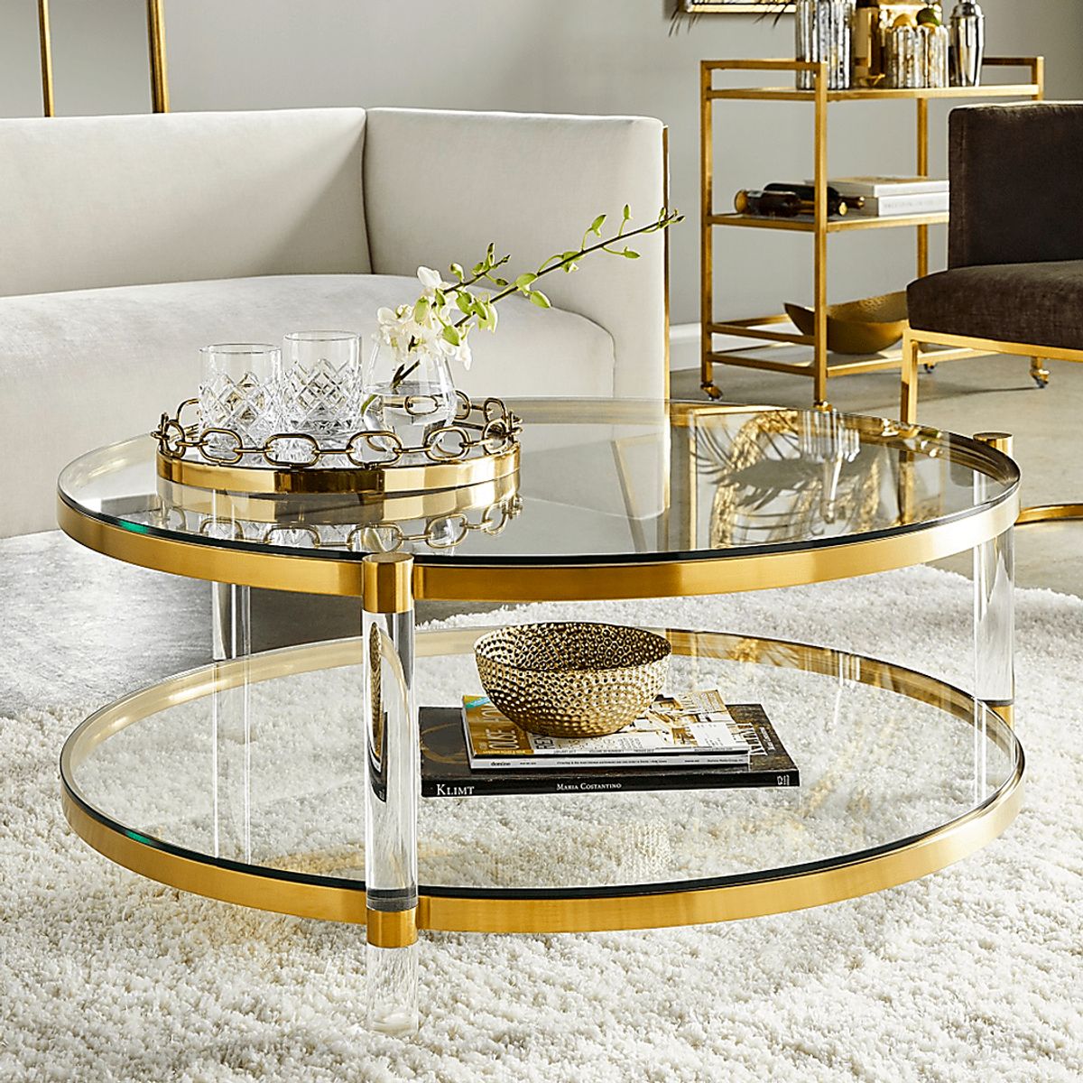 Baronay Gold Yellow Cocktail Table | Rooms to Go