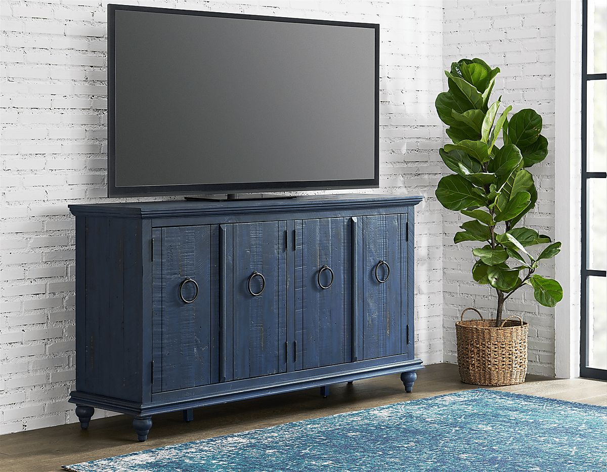 Bartelt Blue Colors 65 in. Console | Rooms to Go
