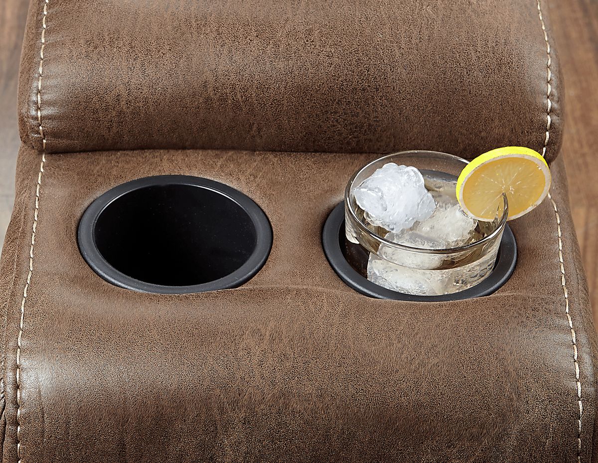 Barton Brown Woven 3 Pc Dual Power Reclining Sectional | Rooms to Go