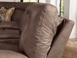 Barton Brown Woven 3 Pc Dual Power Reclining Sectional | Rooms to Go