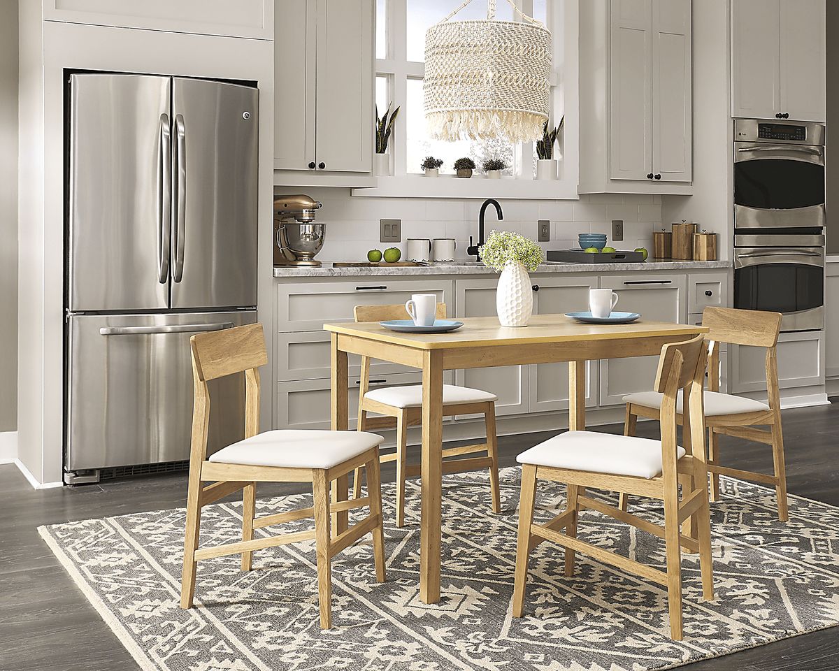 Barunda Brown Vinyl Fabric Dining Table Set | Rooms to Go