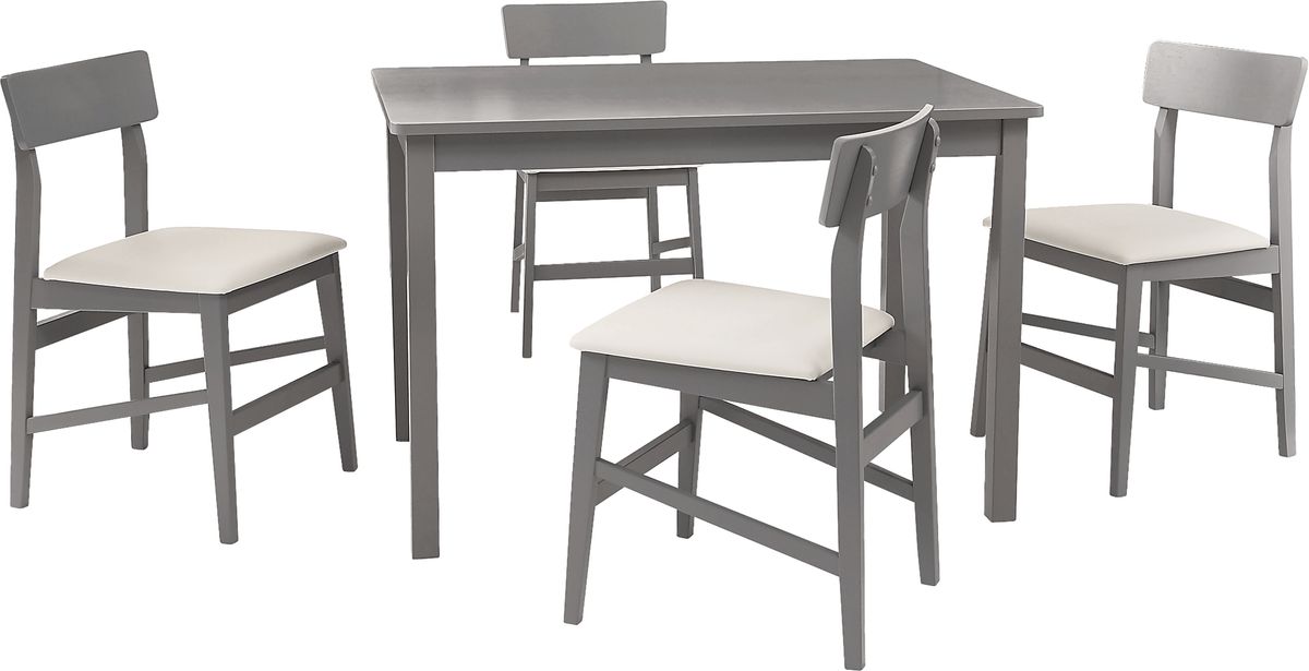 Barunda Gray Vinyl Fabric Dining Table Set | Rooms to Go