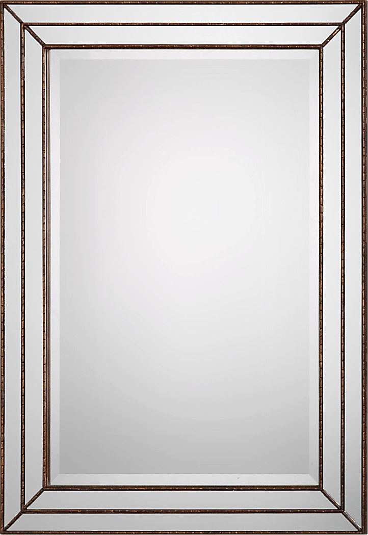 Basheer Bronze Metal Mirror | Rooms to Go