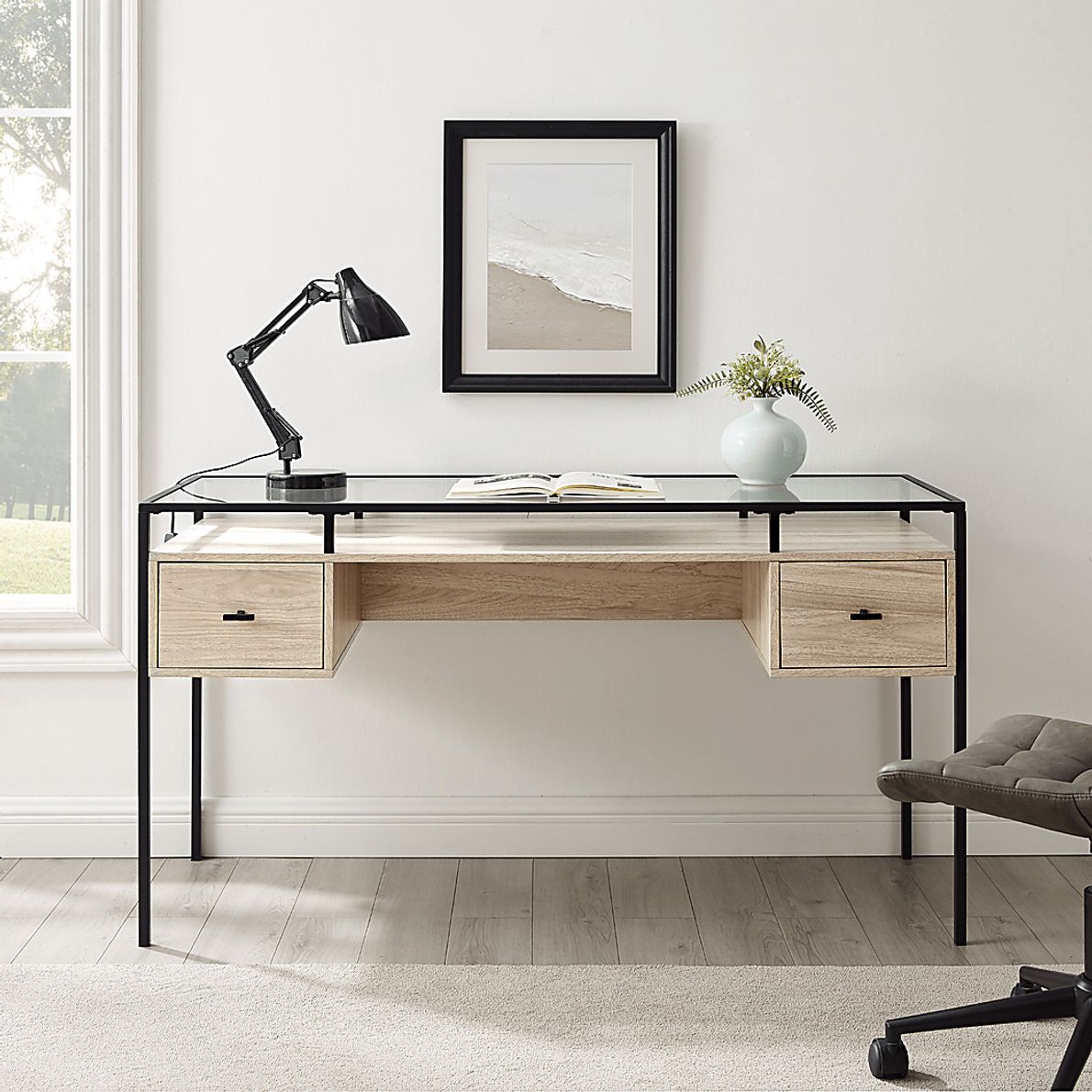 Bastgone Birch Desk - Rooms To Go