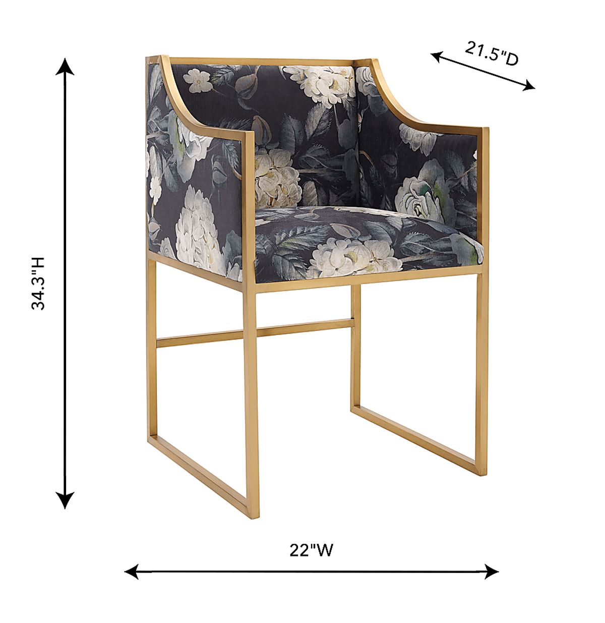 Batellan Dark Gray Arm Chair | Rooms to Go