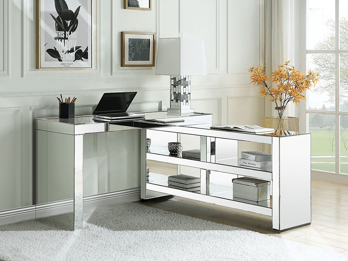 Baygarden Silver Gray Desk | Rooms to Go