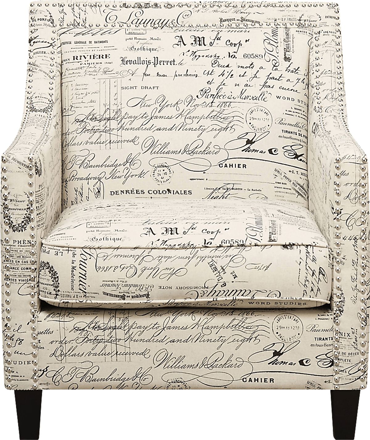 Bazemore Off-White Beige,White Polyester Fabric Accent Chair | Rooms to Go
