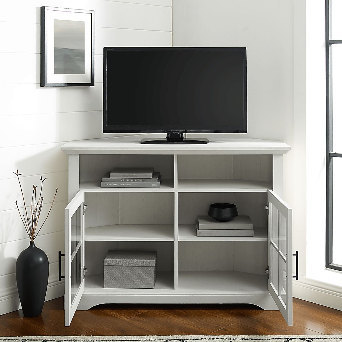 Beaconshope White Colors,White 44" Console | Rooms to Go
