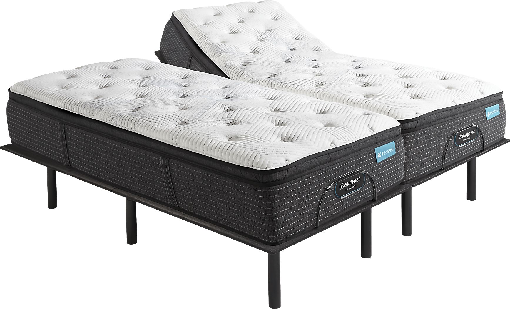 Beautyrest Harmony Reef Bay Split King Mattress with Head Up Only Base ...