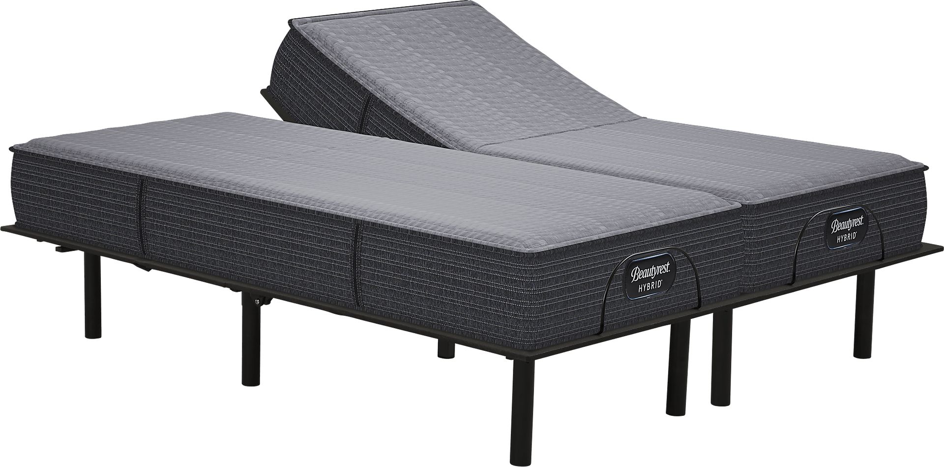 Beautyrest Pacific Blue Split King Adjustable Mattress Set Rooms to Go