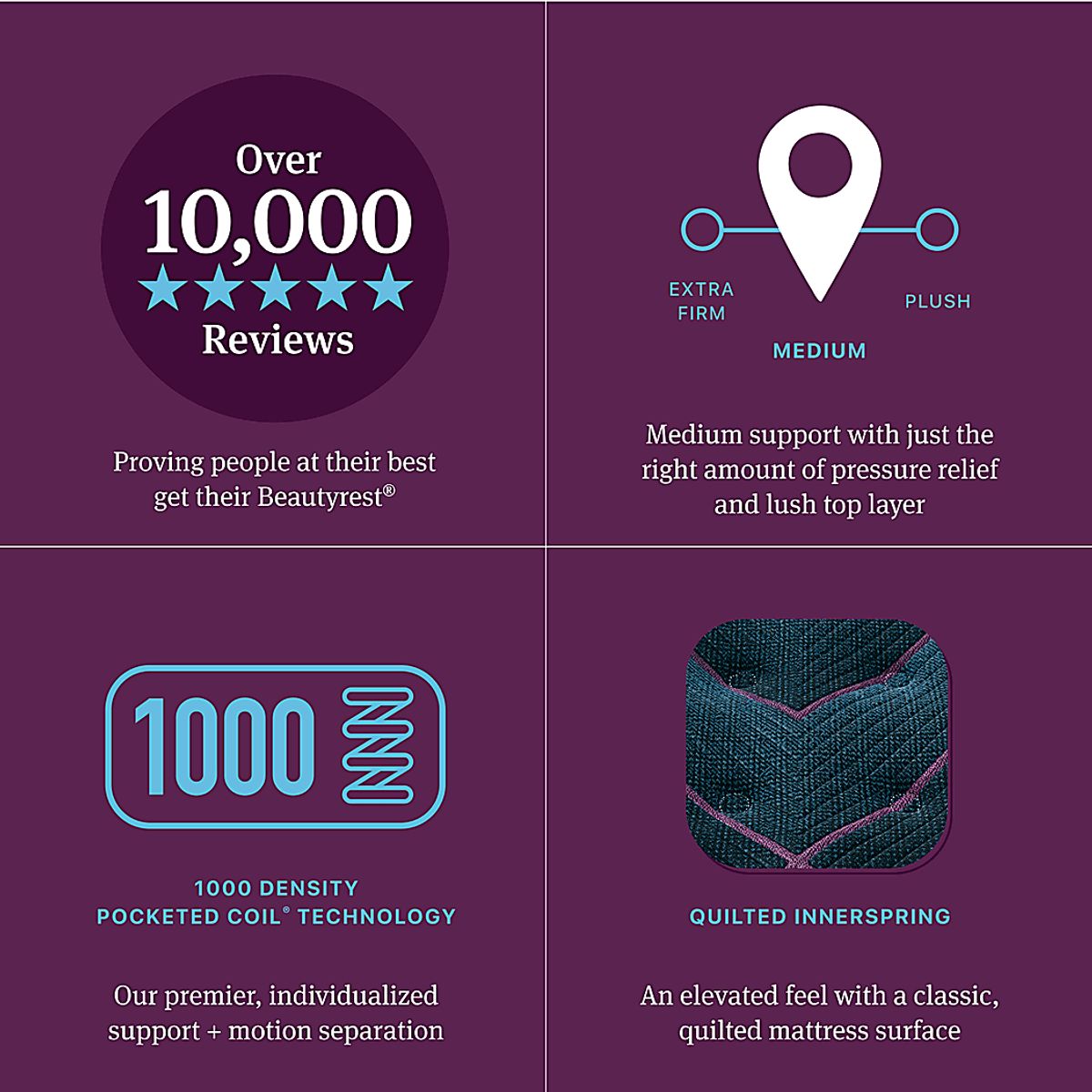 Beautyrest World Class Level Three Medium Pillowtop Full Mattress ...