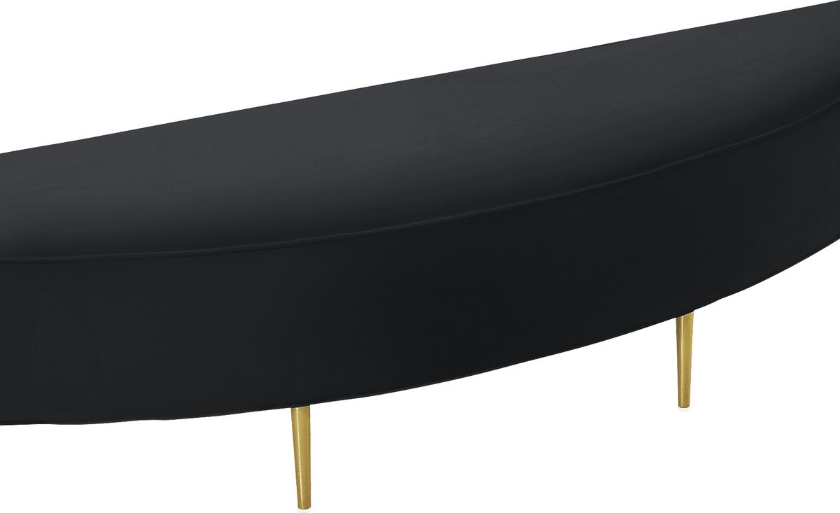 Beaverbrook Black Polyester Fabric Queen Bench | Rooms to Go