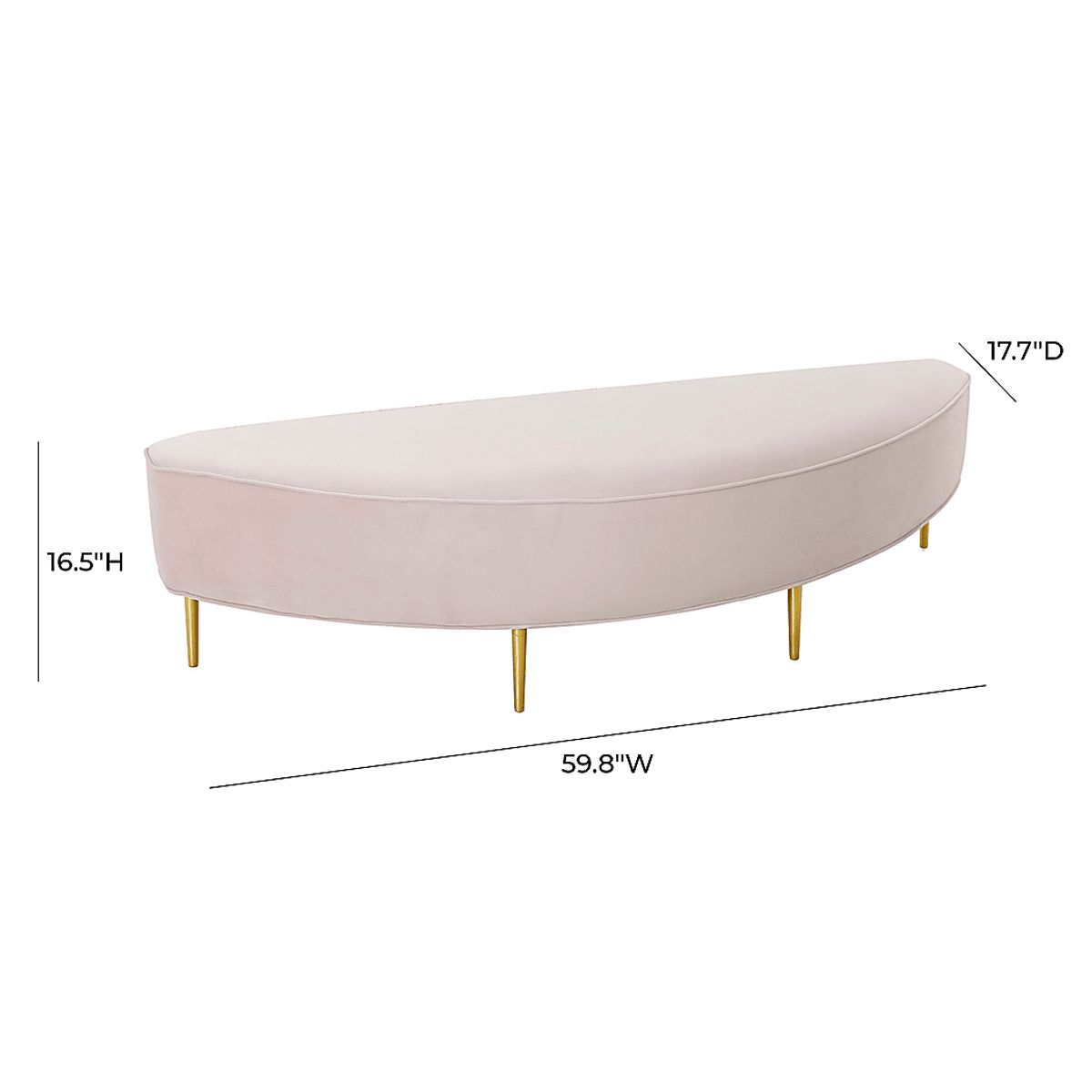 Beaverbrook Blush Beige Polyester Fabric Full Bench | Rooms to Go