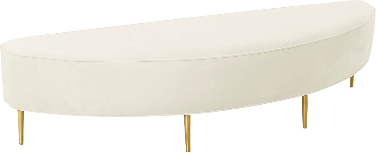 Beaverbrook Cream Beige Polyester Fabric Queen Bench | Rooms to Go