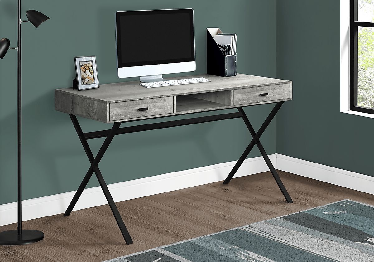 Beckhaven Gray Desk | Rooms to Go