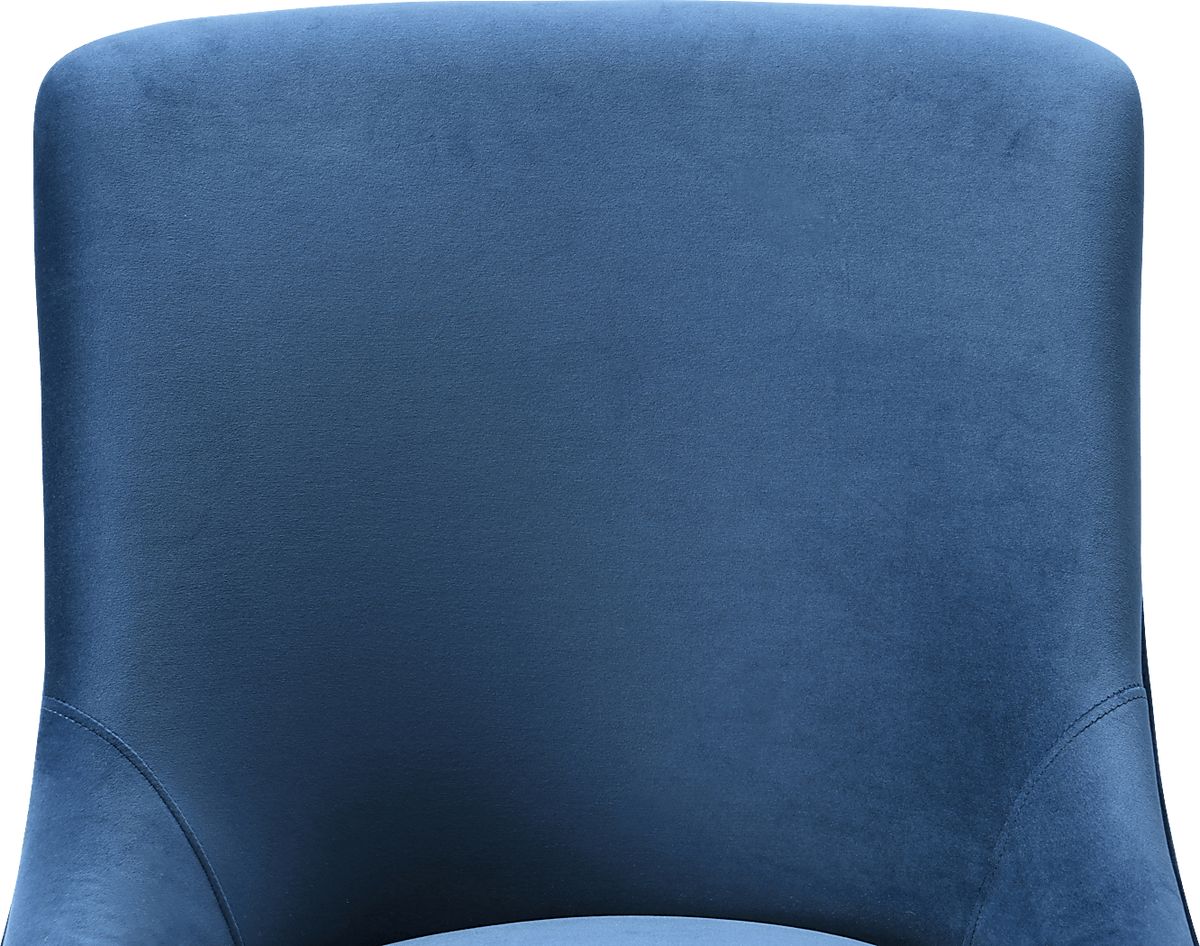 Bedera Navy Blue Polyester Fabric Swivel Desk Chair | Rooms to Go