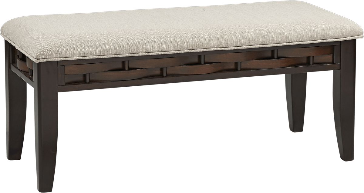 Bedford Heights Dark Cherry Wood Bench | Rooms to Go