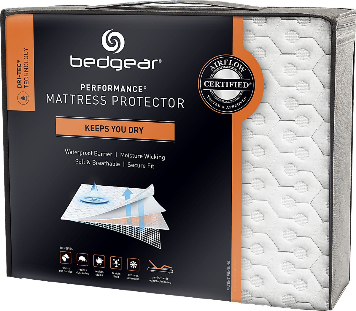 Bedgear Dri-Tec Protector Split Head Queen | Rooms to Go