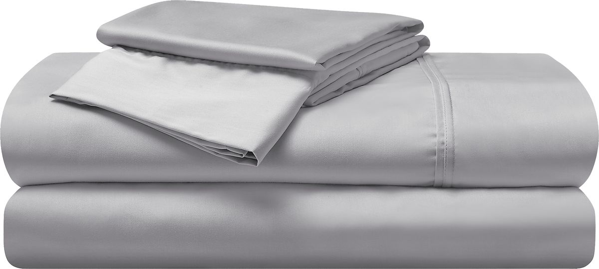 Bedgear Hyper-Cotton Sheets 4 Pc Light Gray Queen Sheet Sets | Rooms to Go