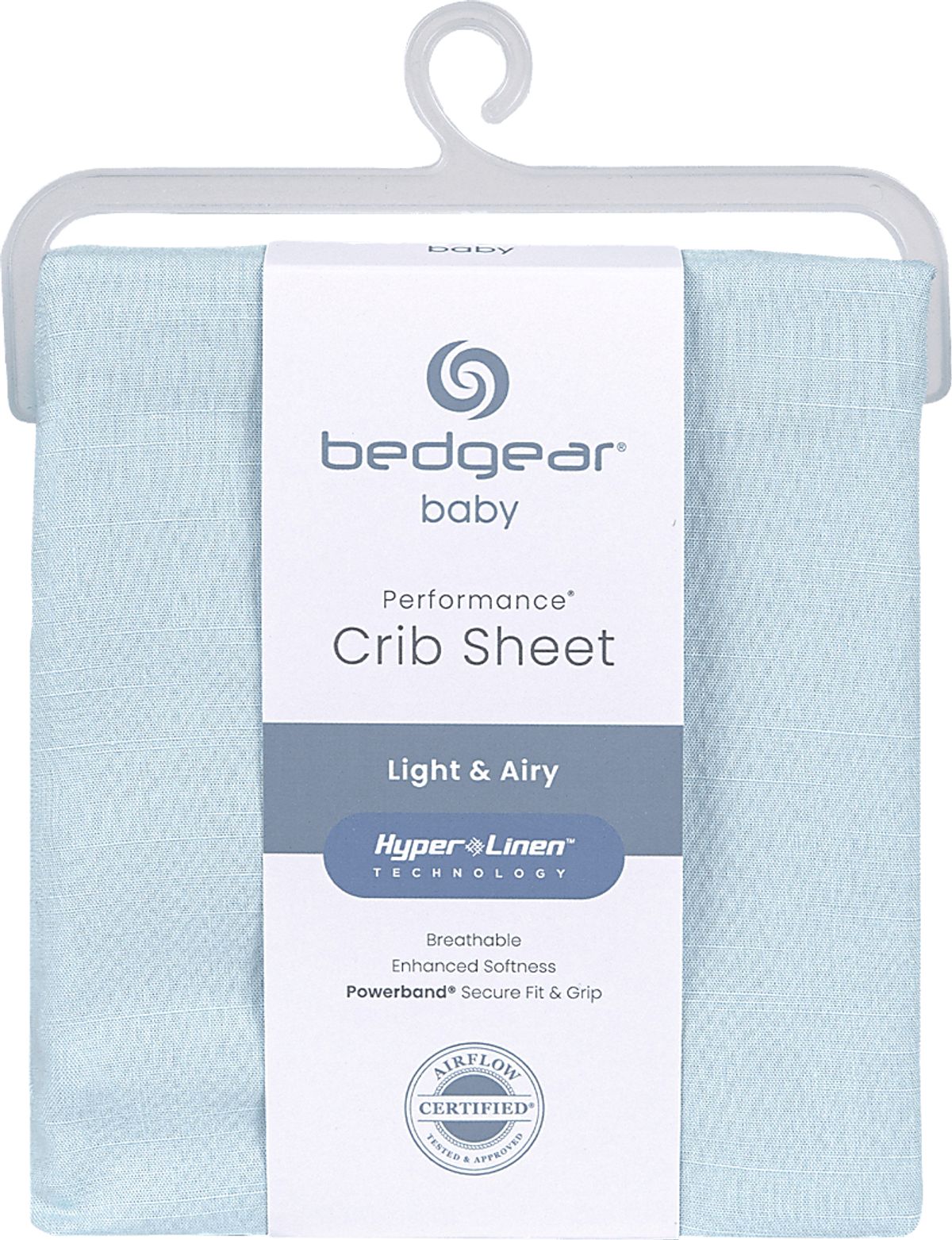 Bedgear Hyper-Linen Sheets Baby Blue Crib Bed Sheet | Rooms to Go