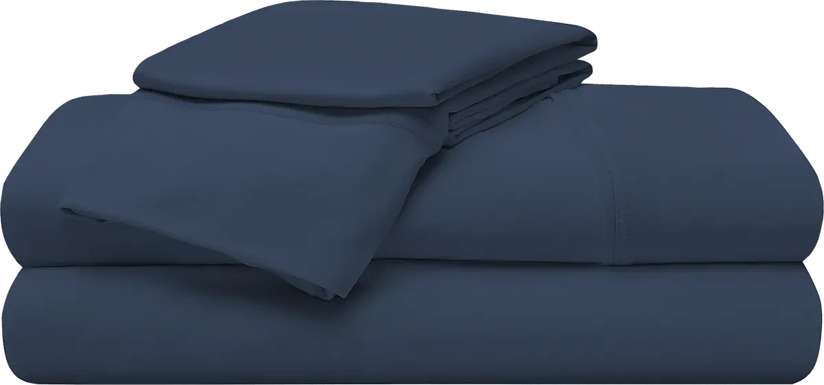 Bedgear Ver-Tex Sheets 4 Pc Navy Blue Queen Sheet Sets | Rooms to Go