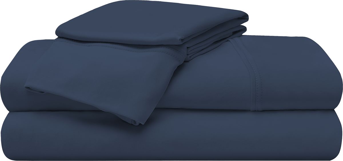 Bedgear Ver-Tex Sheets 5 Pc Navy Blue Split King/California King Sheet Sets | Rooms to Go