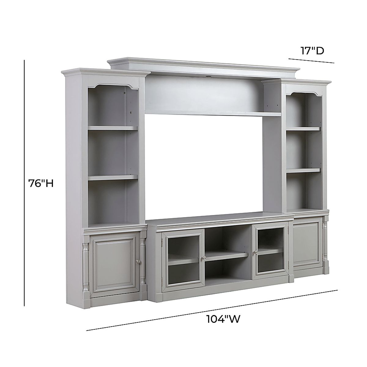 Beidiman I Gray Wall Unit W/ 104.5 in. Console | Rooms to Go