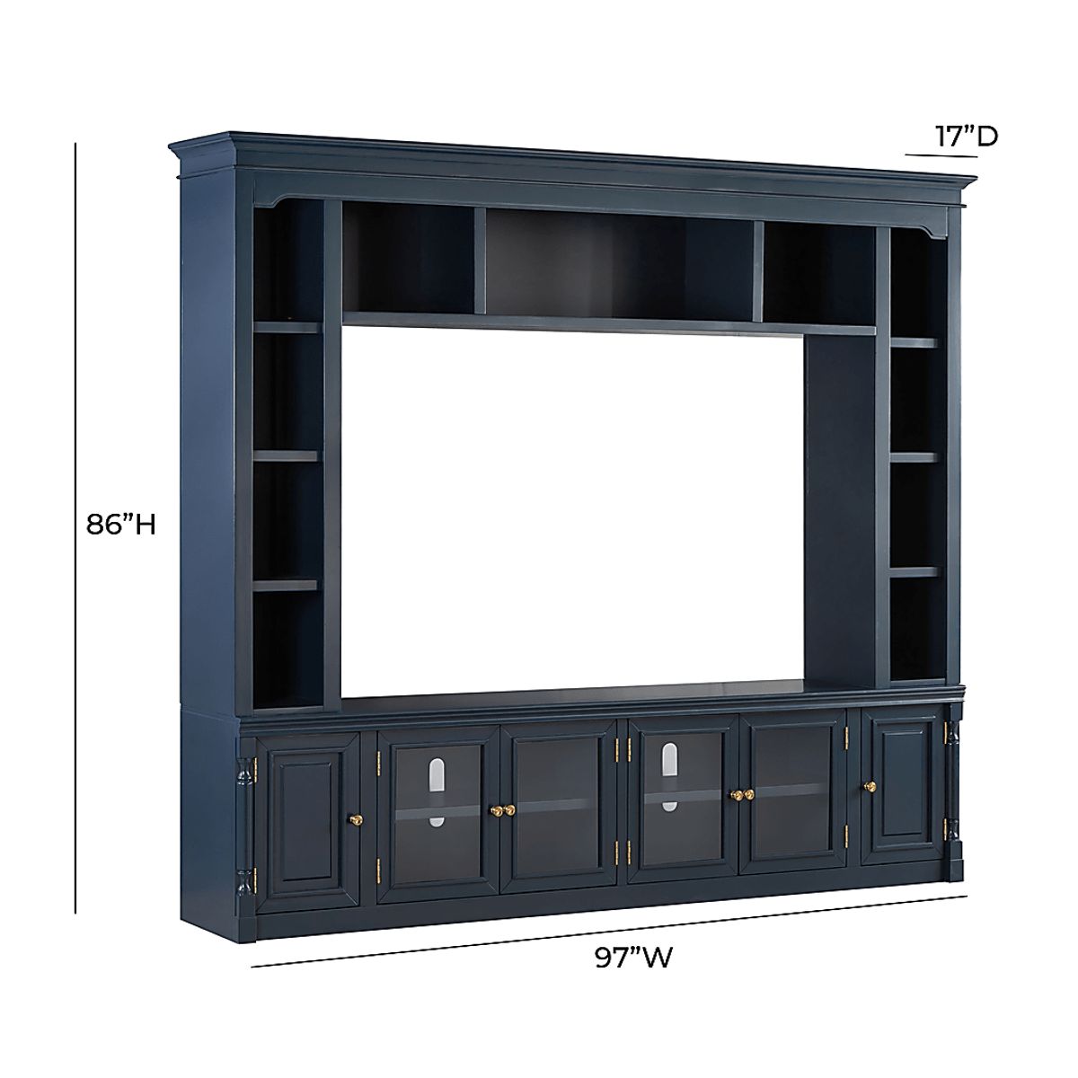 Beidiman II Blue Colors Wall Unit W/ 98.5 in. Console | Rooms to Go