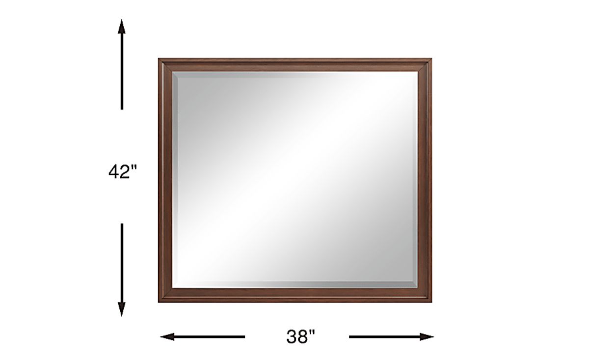 Belcourt Brown Cherry Dark Wood Mirror | Rooms to Go