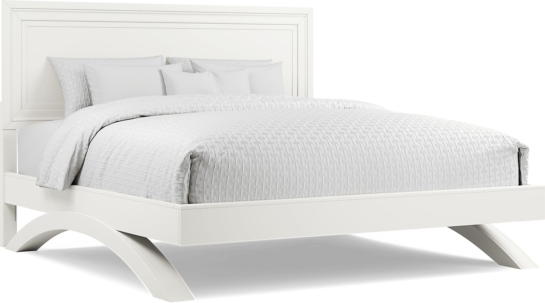 Belcourt White Colors,White 3 Pc Queen Panel Arch Bed | Rooms to Go