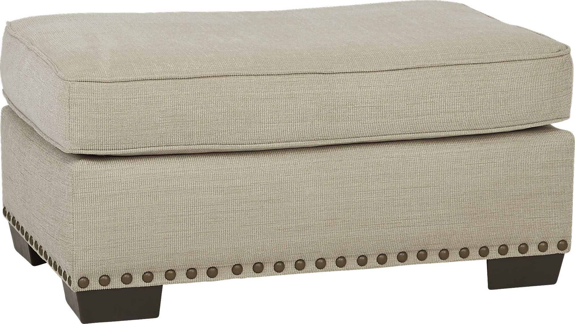 Belhaven Beige Chenille Fabric Ottoman | Rooms to Go