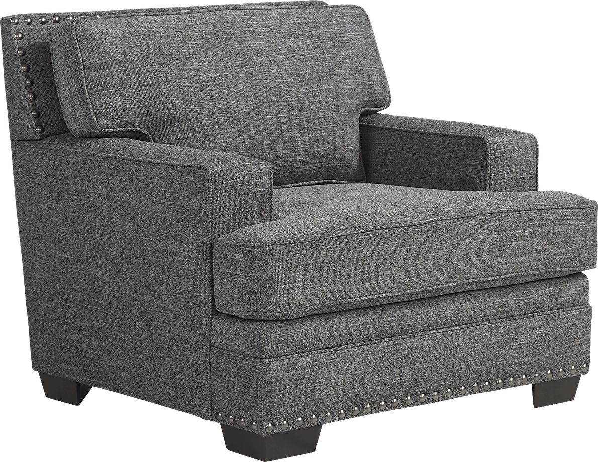 Belhaven Graphite Gray Chenille Fabric Chair - Rooms To Go