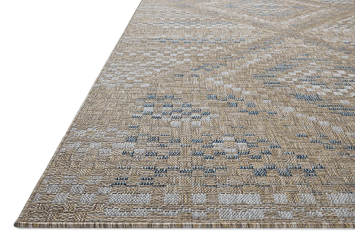 Bell Canyon Natural Beige,White Polypropylene Fabric Outdoor Rug ...