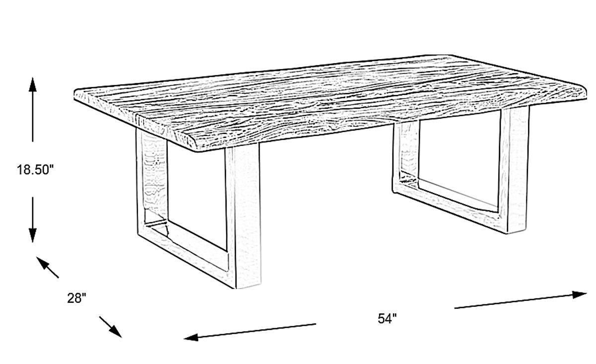 Bellac Point Brown Dark Wood Cocktail Table | Rooms to Go