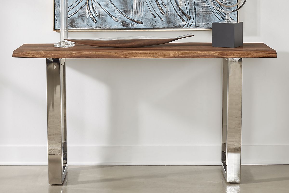 Bellac Point Brown Dark Wood Sofa Table | Rooms to Go