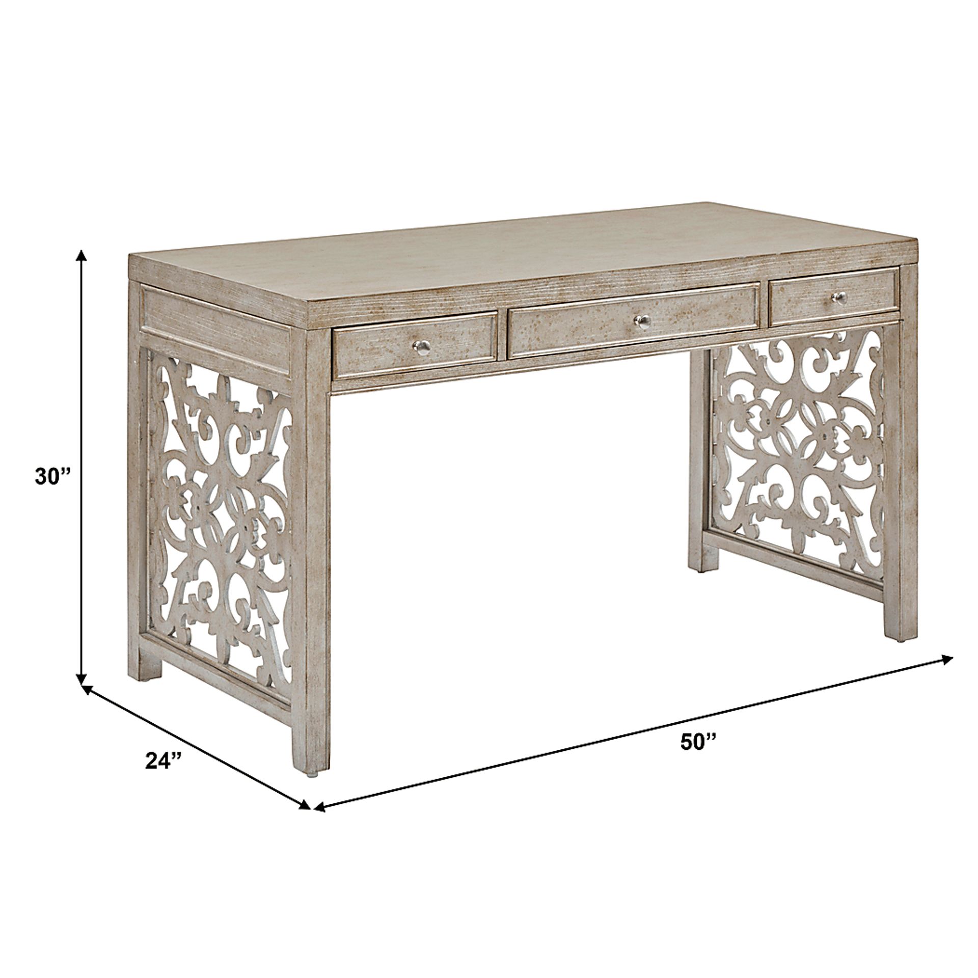 Belladrum Silver Gray Desk | Rooms to Go