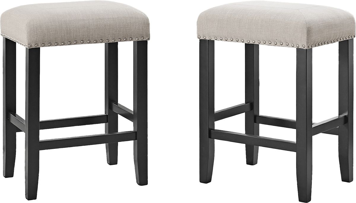 Bellavia Black Black,Colors Polyester Fabric Counter Stool | Rooms to Go
