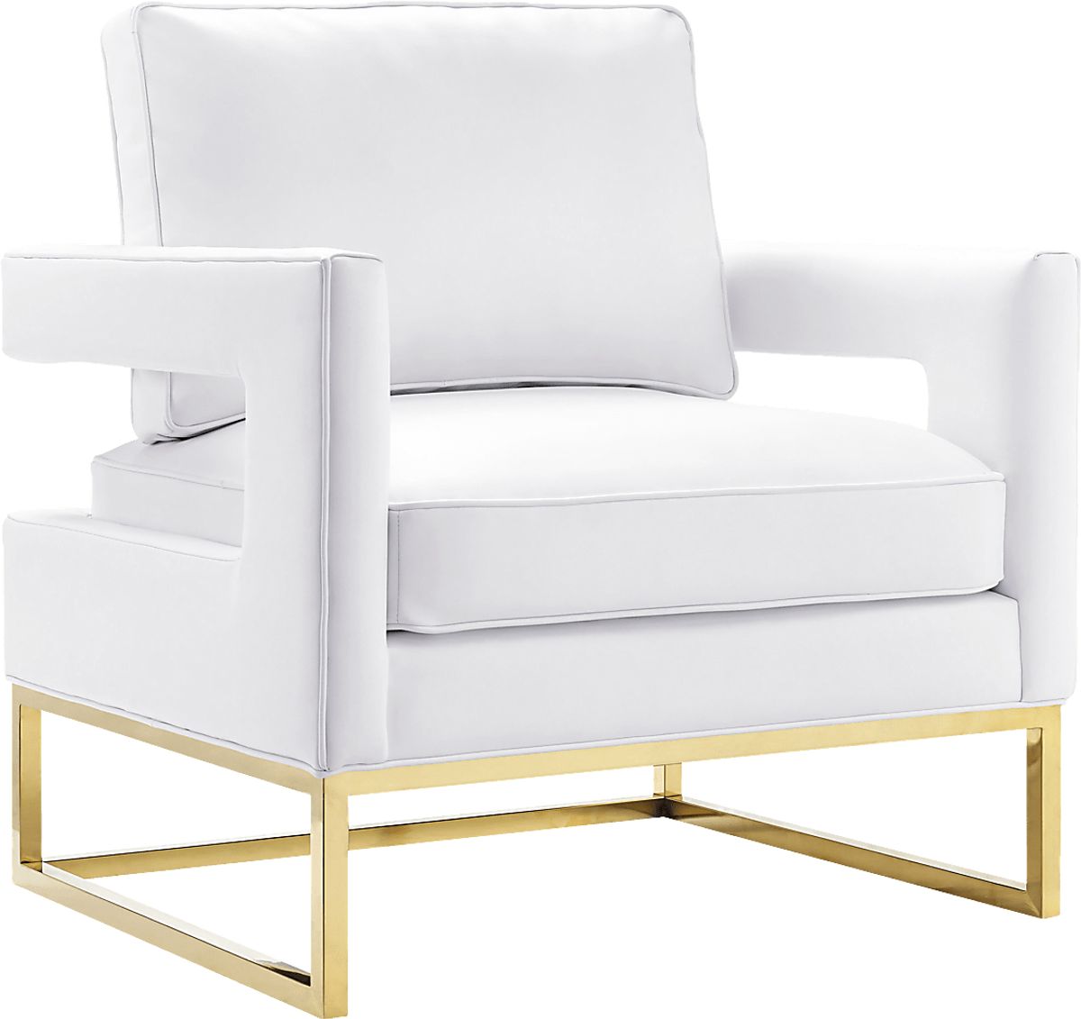 Belldid I White Polyurethane Fabric Accent Chair | Rooms to Go